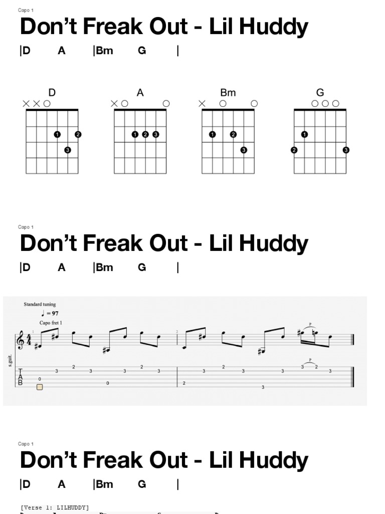 Don't Freak Out - Lil Huddy | PDF