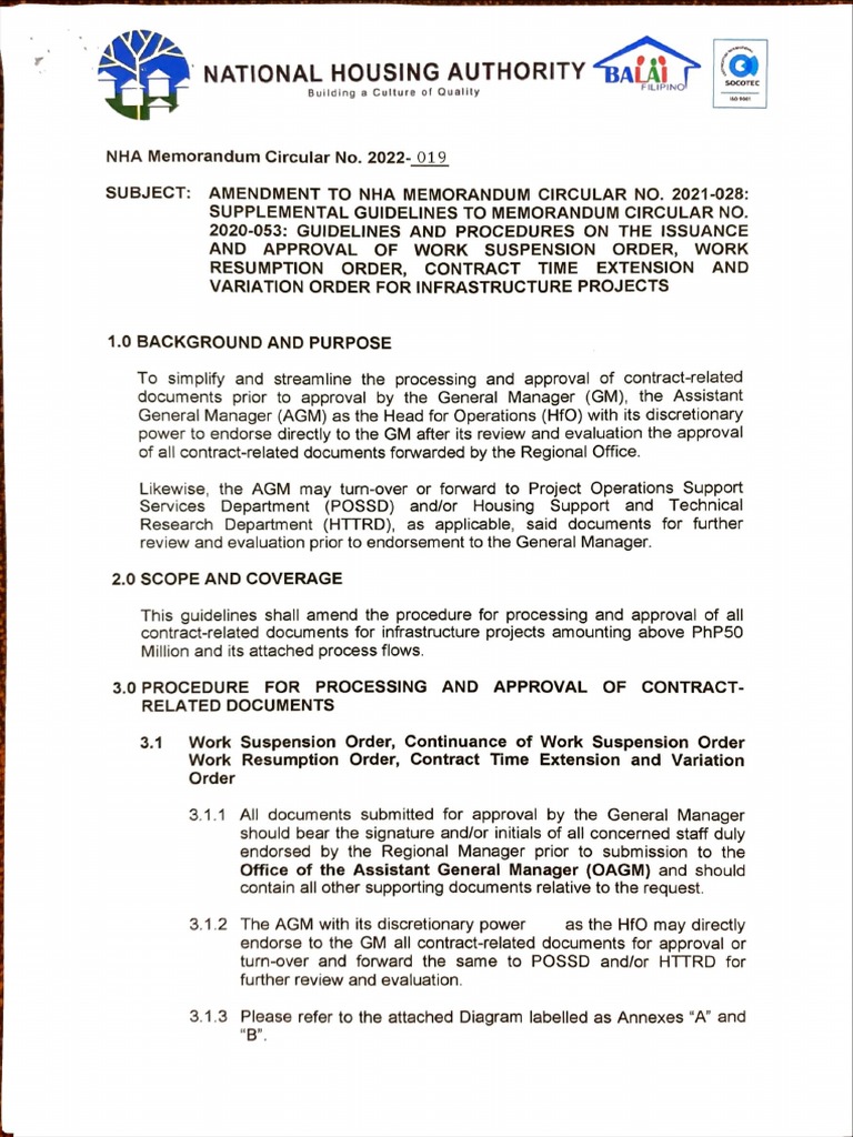 MC-2022-019-Amendment-to-NHA-Memorandum-Circular-No.-2021-028-Supplemental-Guidelines-to ...