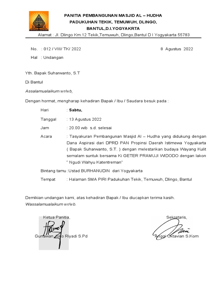 Undangan Wayang Kulit | PDF