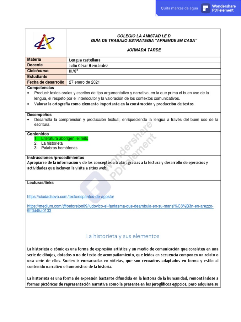 1 Octavo Español | PDF | Cómics | Humor