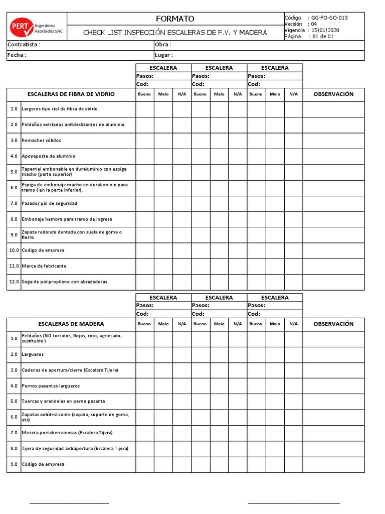 Check List De Inspeccion De Cannabis Facility