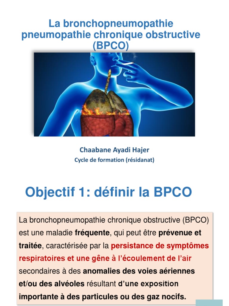 La Bronchopneumopathie Pneumopathie Chronique Obstructive (BPCO) | PDF | Bronchopneumopathie ...