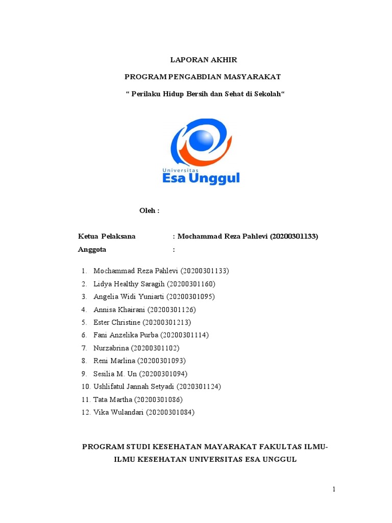 Laporan Kegiatan Penyuluhan Phbs Juni 2022 | PDF | Pengembangan Diri ...