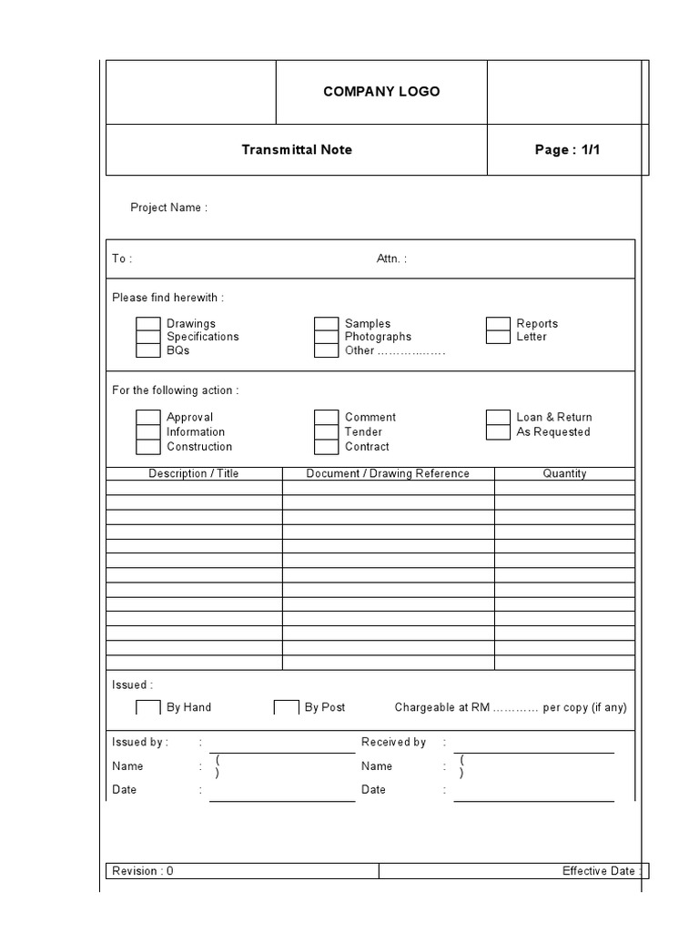 9-Transmittal Form | PDF