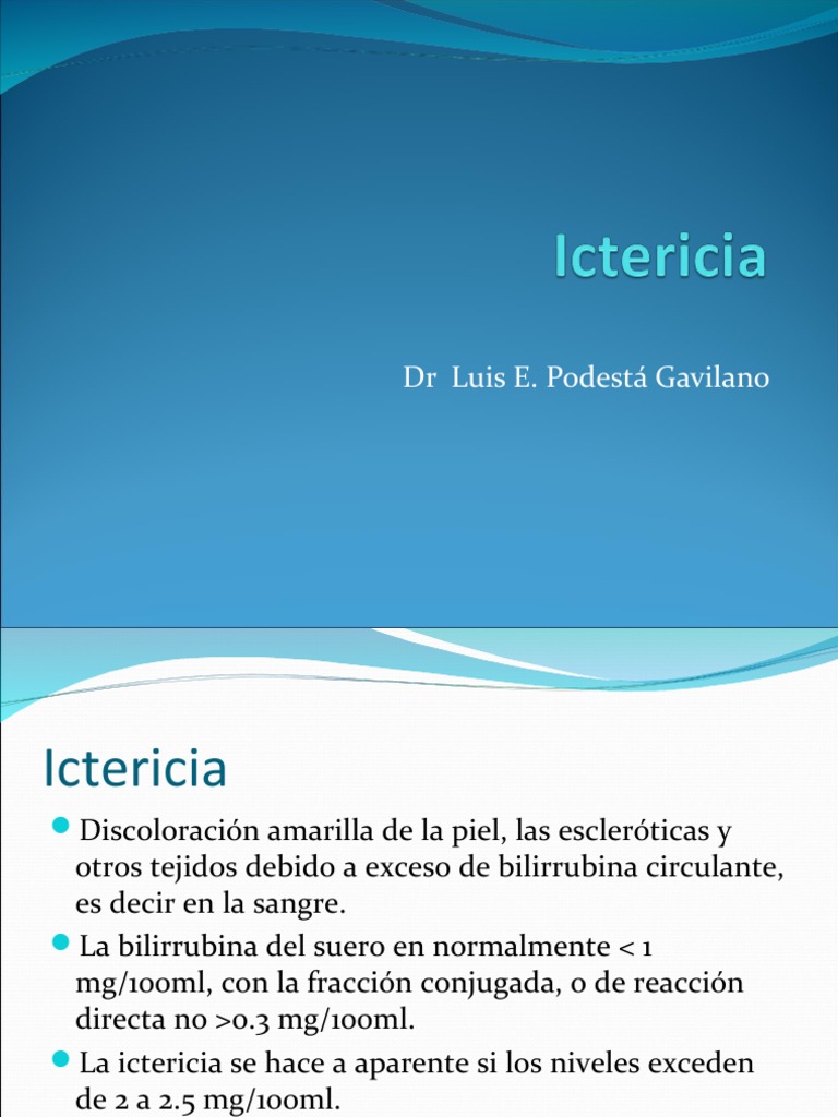 Ictericia | PDF | Gastroenterología | Sistema exocrino
