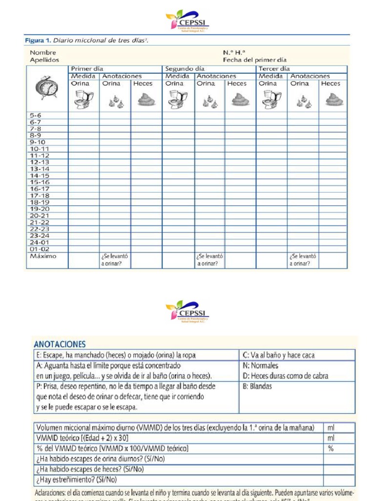 Registro para Encopresis | PDF