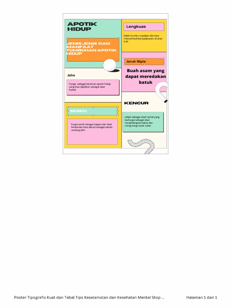 Poster Apotik Hidup X-9 | PDF