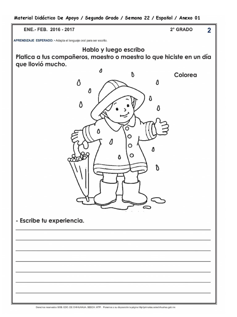 Material Didáctico Español Segundo Grado | PDF
