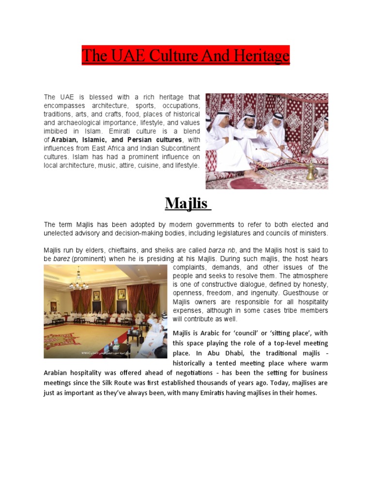 The UAE Culture and Heritage | PDF | United Arab Emirates | Middle East