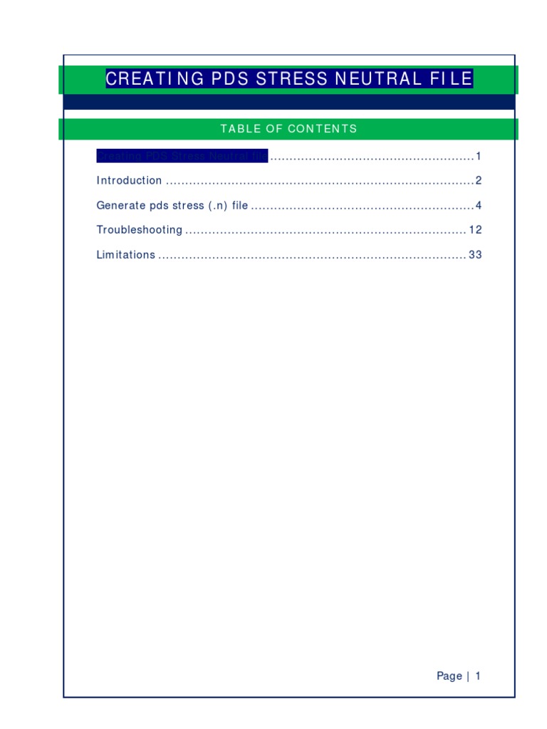 Creating PDS STRESS Model AutoPIPE1 | PDF | Pipe (Fluid Conveyance) | Stress (Mechanics)