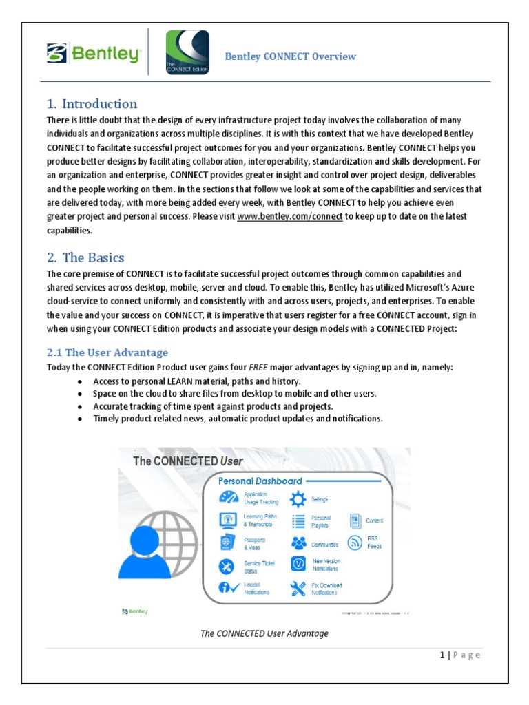 Bentley CONNECT Edition Overview | PDF | Cloud Computing | World Wide Web