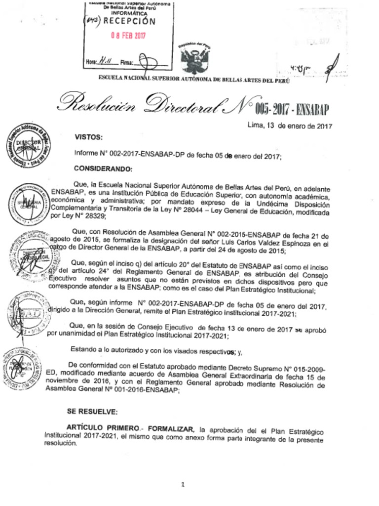 Plan Estrategico 2017 2021 Ensabap | PDF