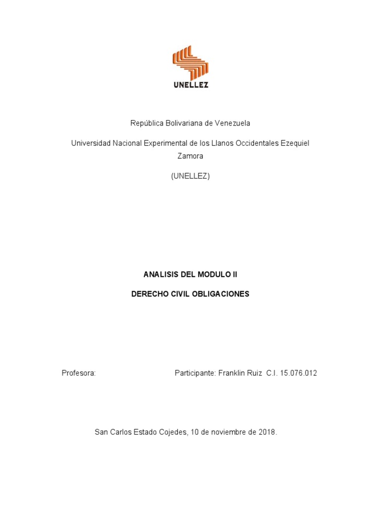 Informe Modulo II | PDF | Responsabilidad legal | Derecho civil (sistema legal)