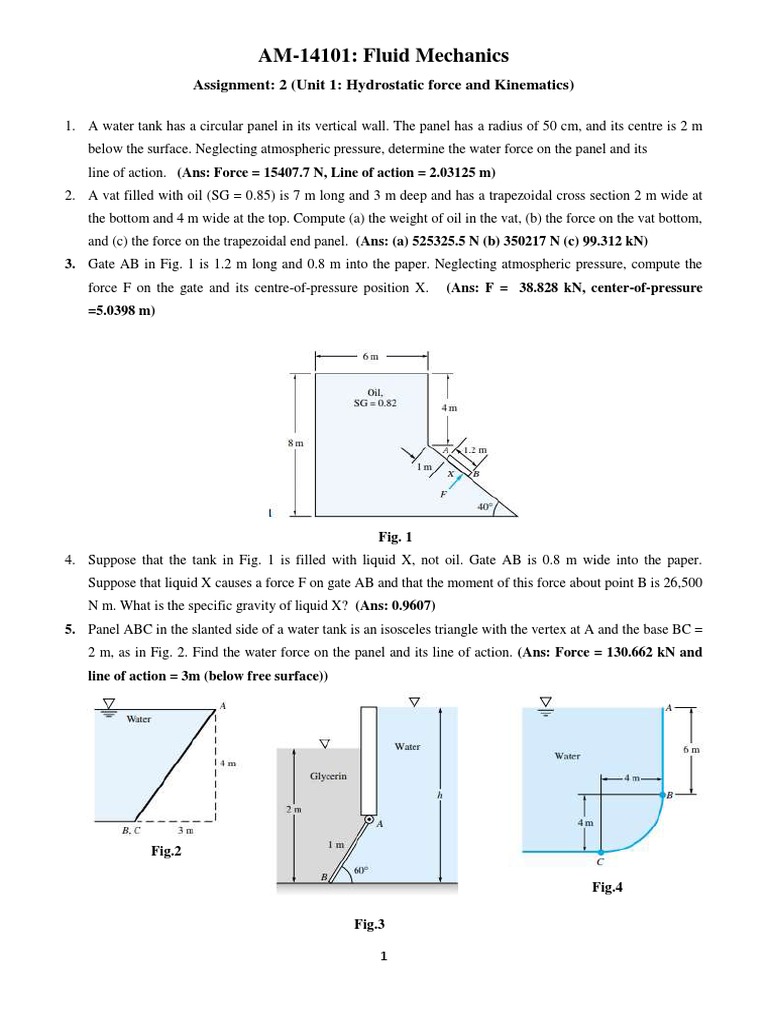 Fluid Mechanics Assignment 2 | PDF | Mechanical Engineering | Civil ... Fluid Mechanics Assignment 2 | PDF | Mechanical Engineering | Civil ...