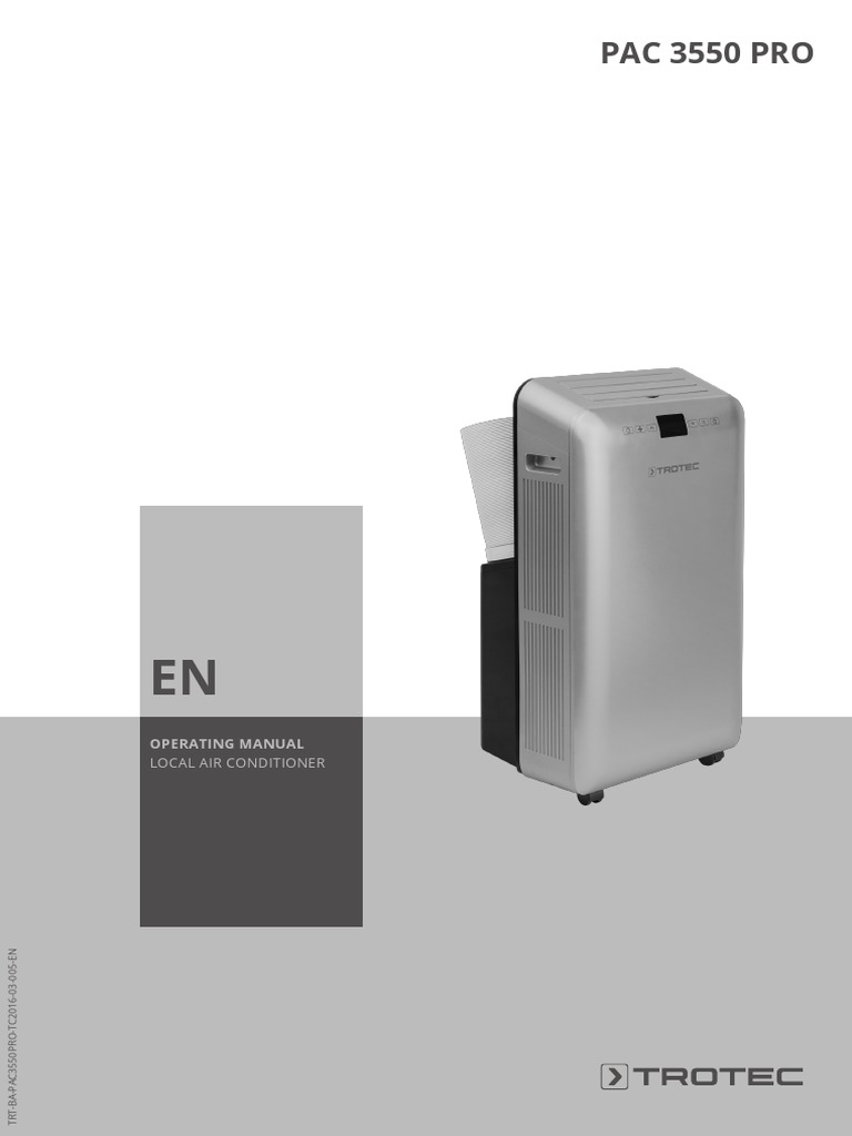 Trotec Pac 3550 Pro | PDF | Mains Electricity | Air Conditioning