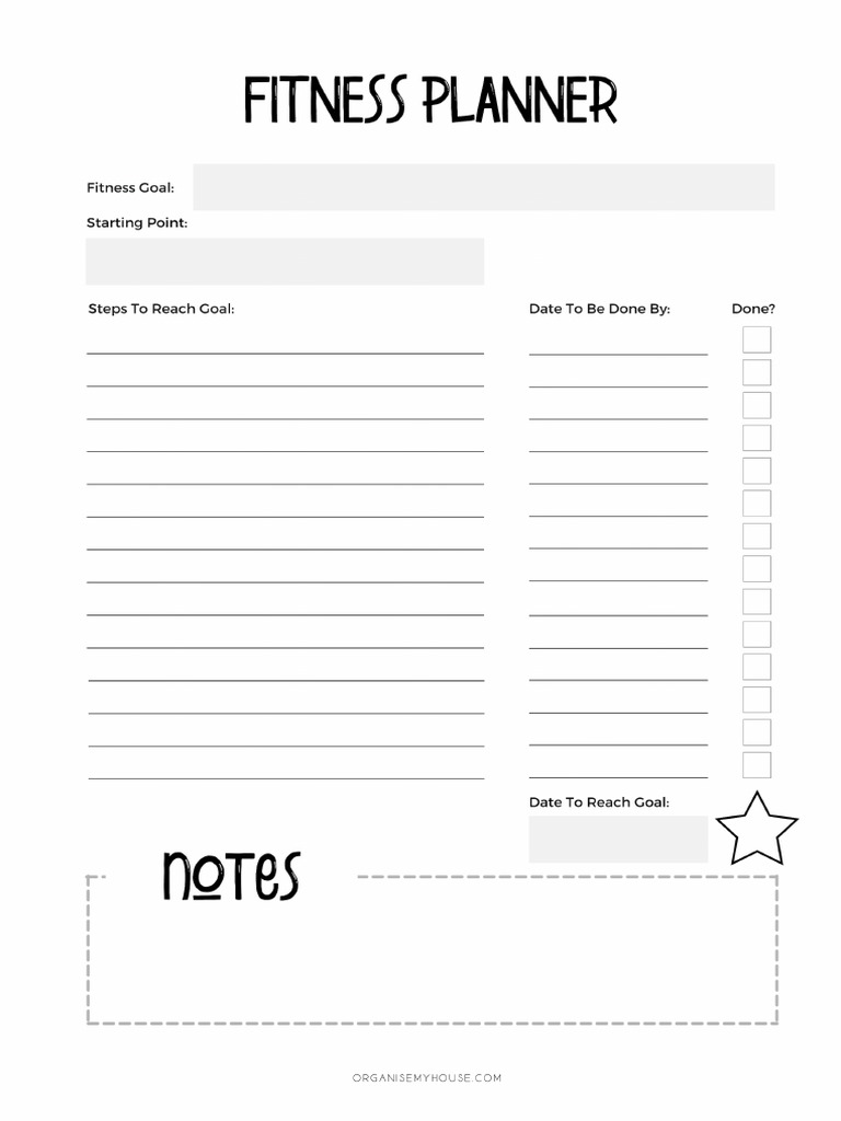 A4 Fitness Planner | PDF