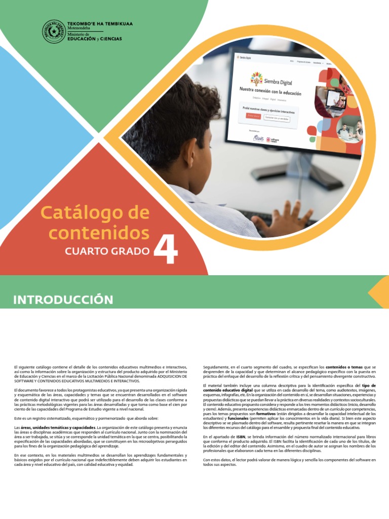 Catalogo Cuarto Grado | PDF | Plan de estudios | Software