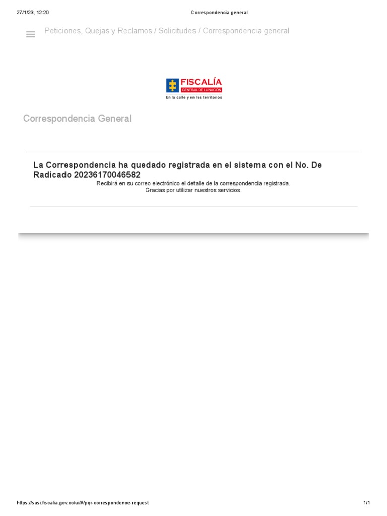 Correspondencia General | PDF