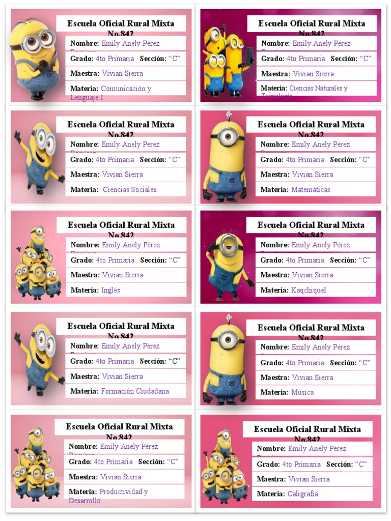 Minions | PDF | Ciencias sociales | Artes del Lenguaje y Comunicación