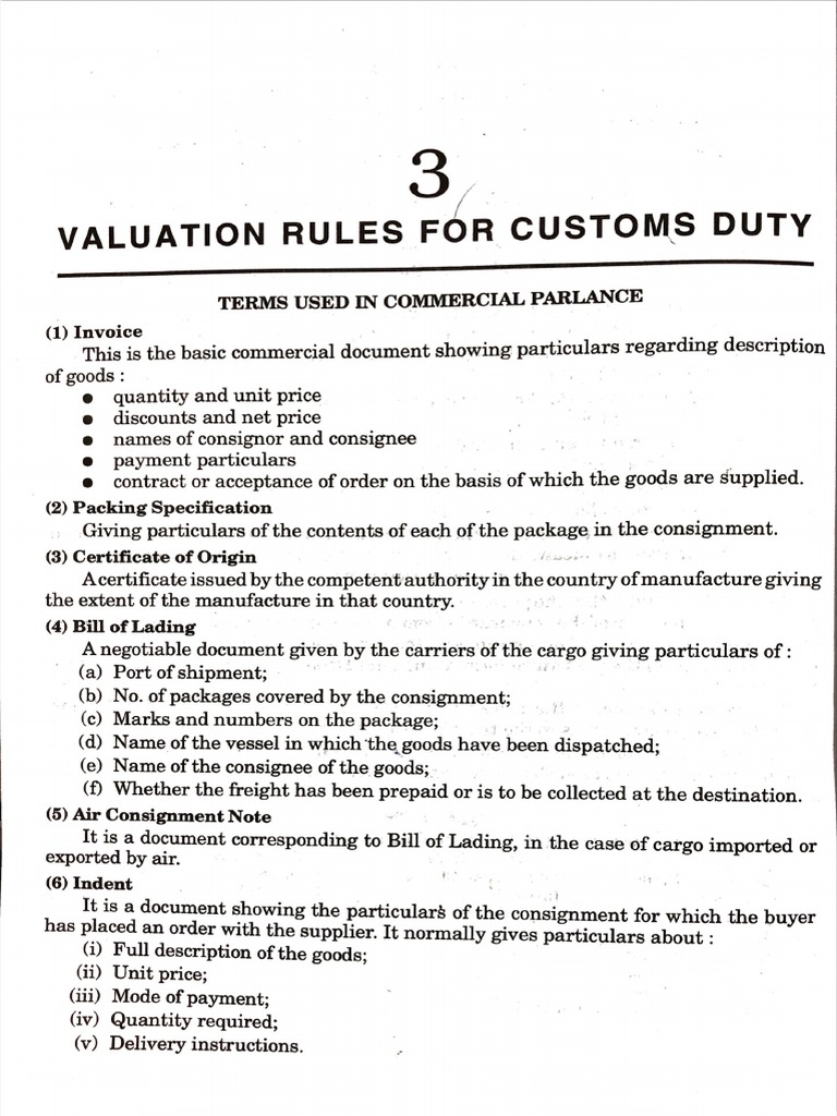 Valution Rules Customs Duty | PDF