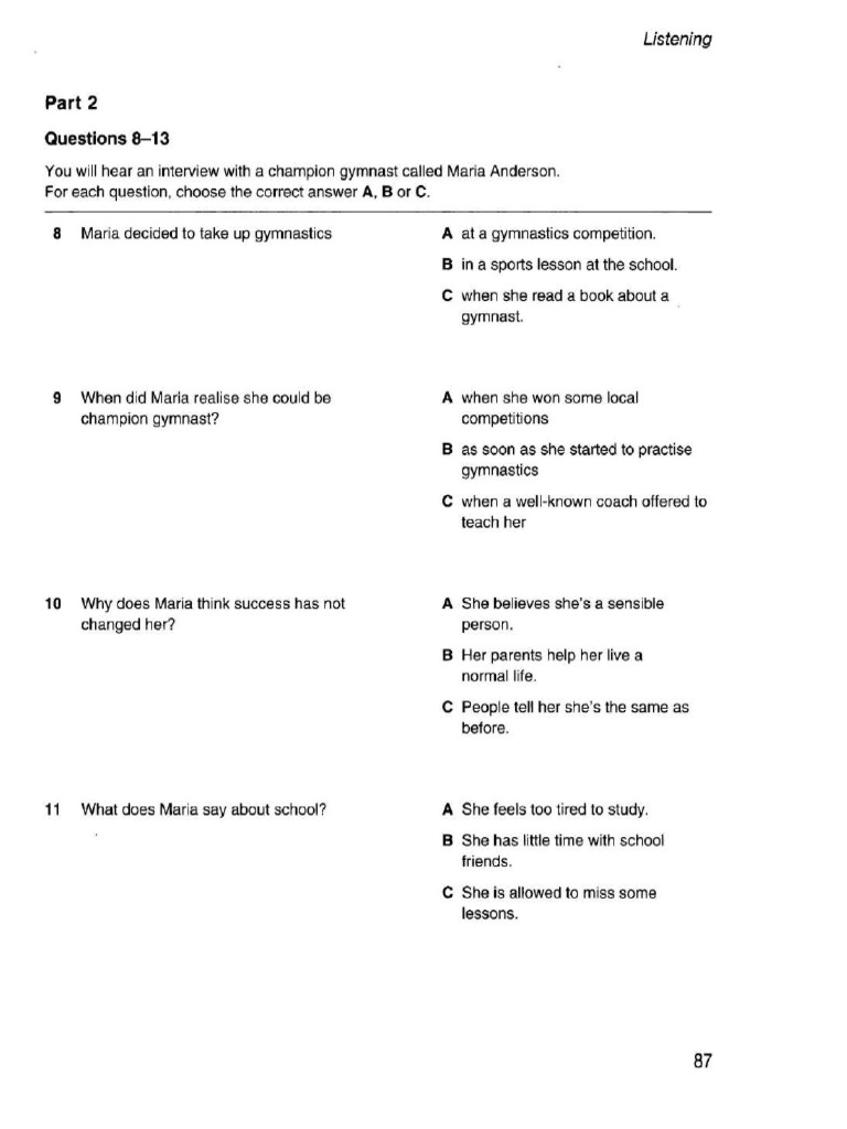 Cambridge Preliminary English Test 1-96-99 | PDF