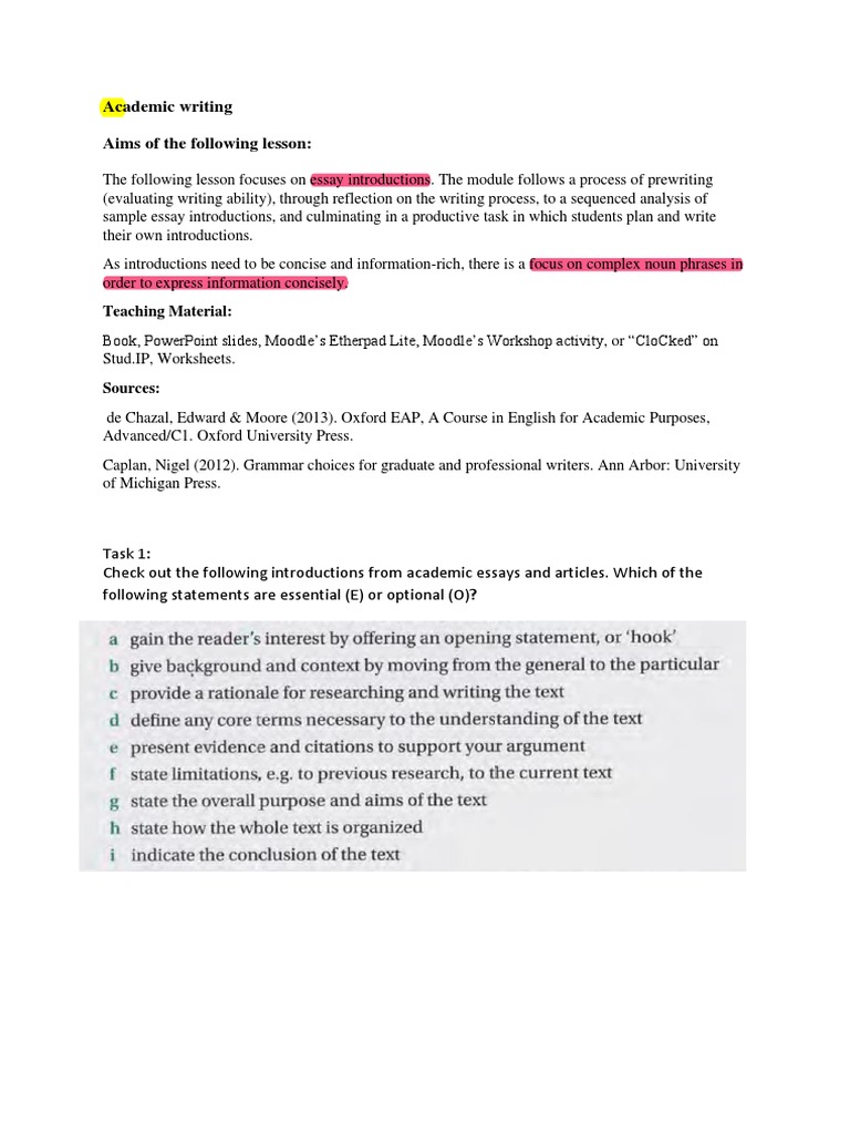 Academic Writing 1 | PDF