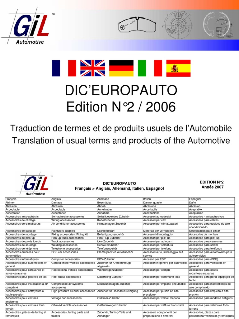 Dic Europ Auto | PDF
