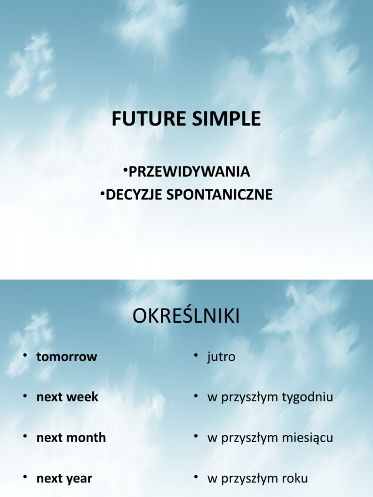 Future Simple | PDF