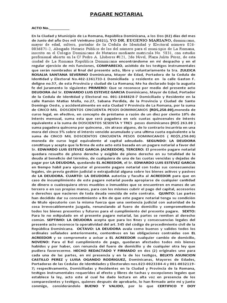 Pagare Notarial Edili | PDF