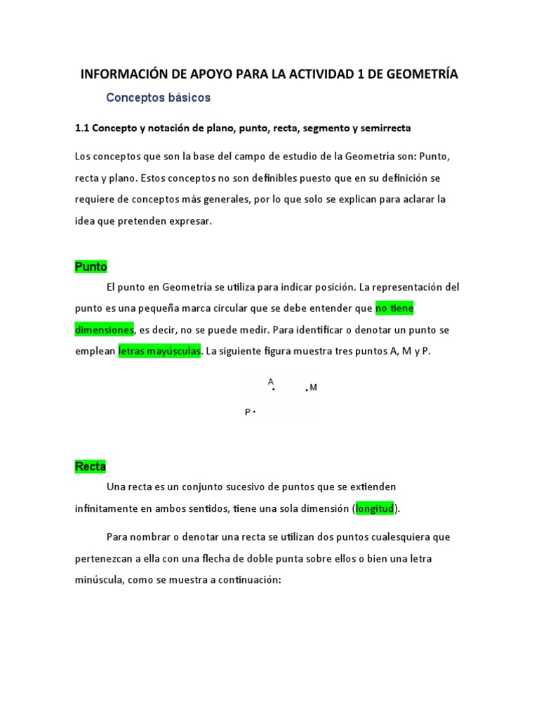 Conceptos Basicos de Geometria 1 | PDF | Geometría | Línea (geometría)
