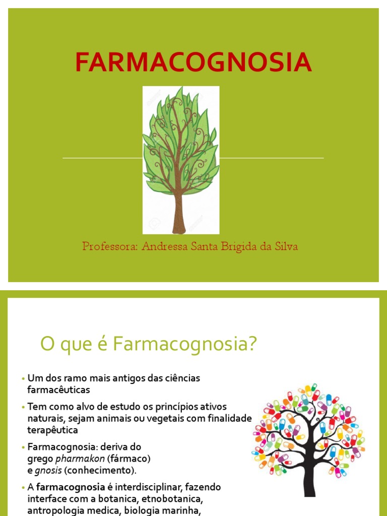 Aula 1 - Farmacognosia Introdução | PDF | Farmacognosia | Farmácia