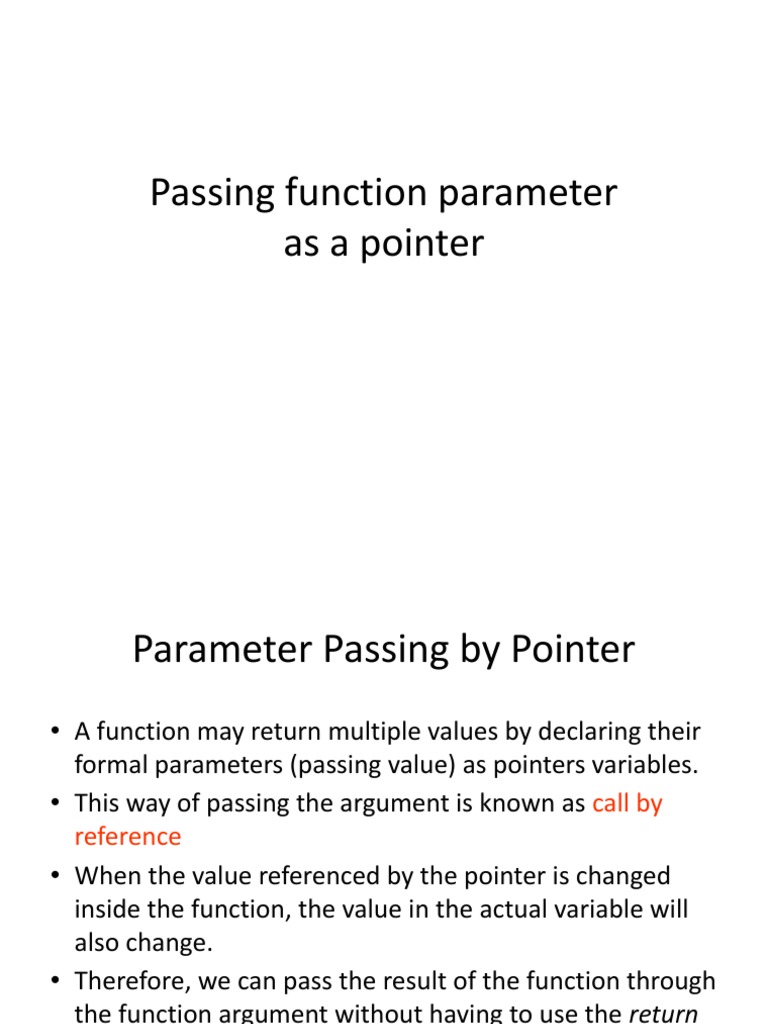 Cse115lecture19pointers Part02 Pdf Parameter Computer Programming Pointer Computer 