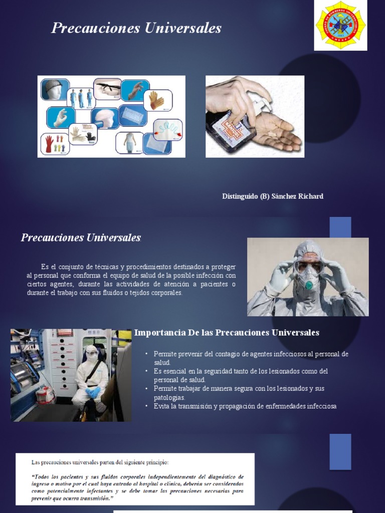 Precauciones Universales | PDF | Infección | Especialidades Medicas