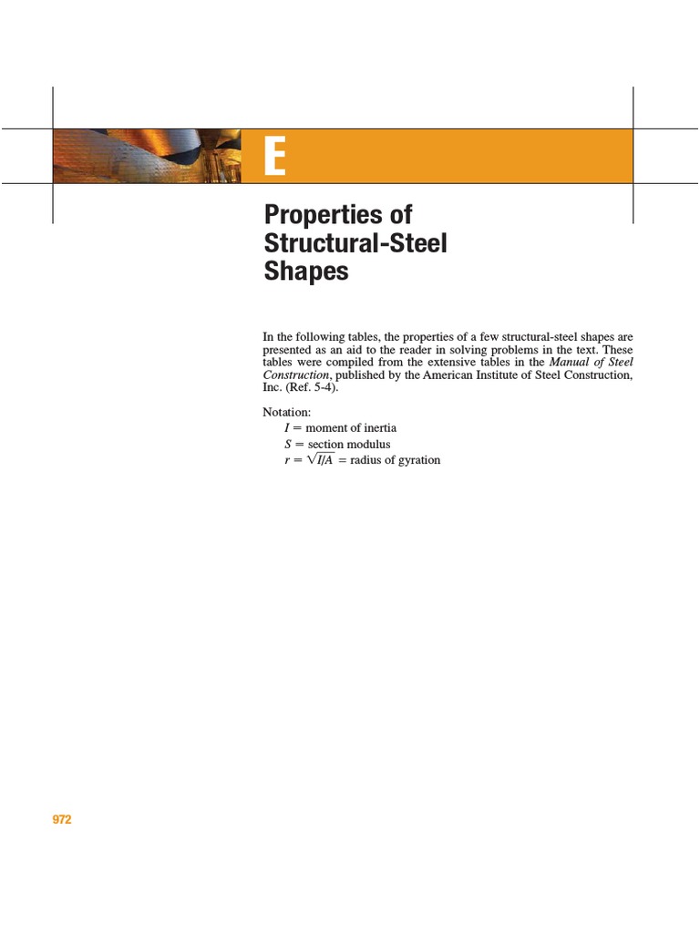 Structural Properties of Common Steel Shapes: A Comparison of Wide ...