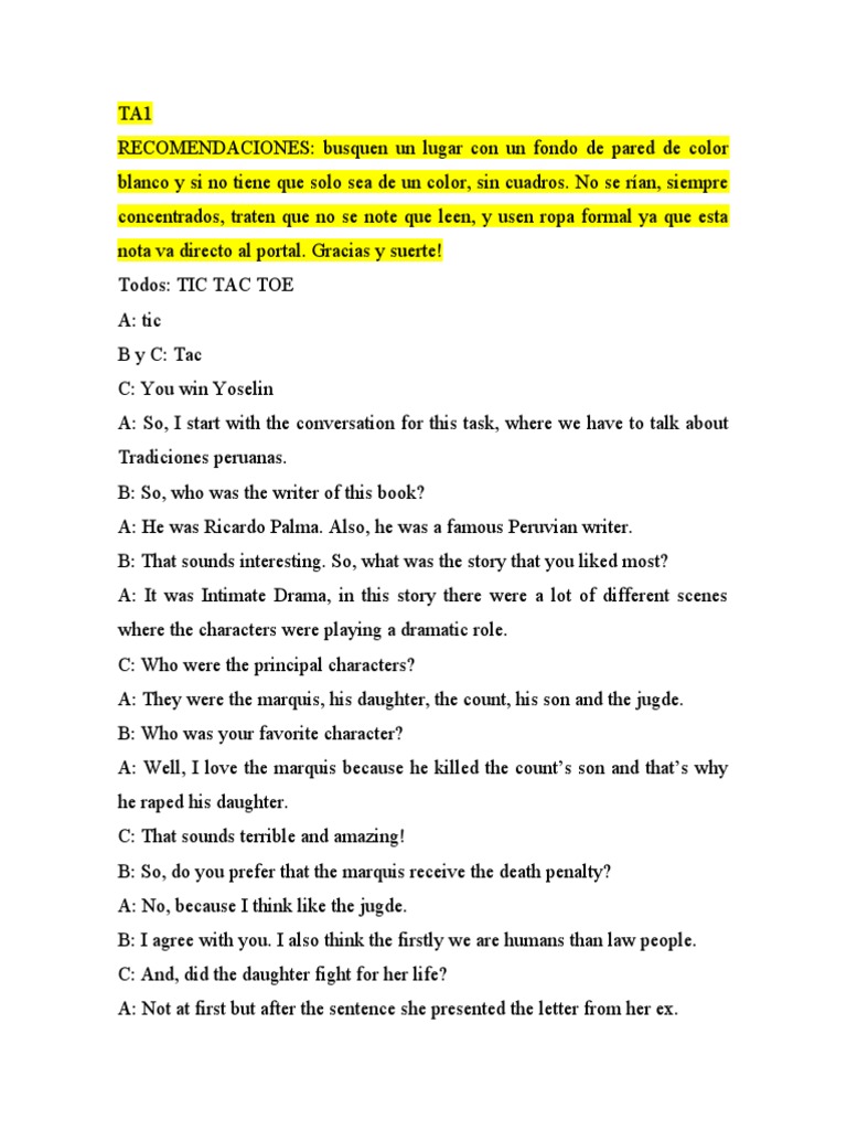 TA1 Ingles | PDF | General Fiction