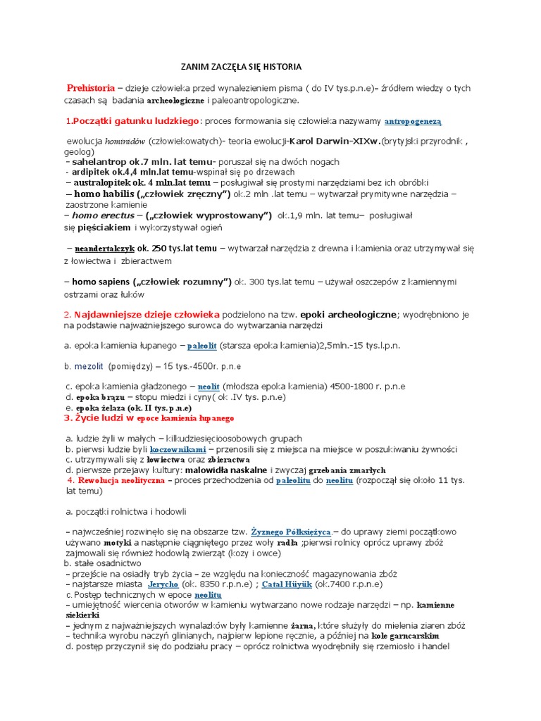 ZANIM ZACZELA SIE HISTORIA-kl - III-II | PDF ZANIM ZACZELA SIE HISTORIA-kl - III-II | PDF