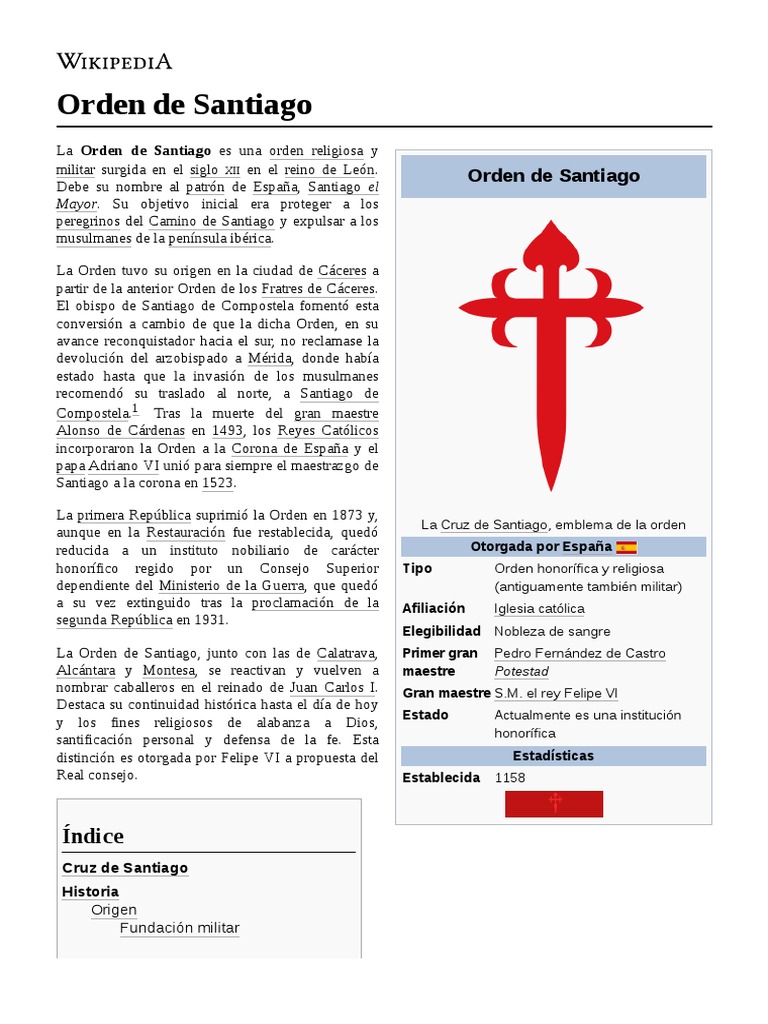 Orden de Santiago | PDF | Historia | Religión y espiritualidad