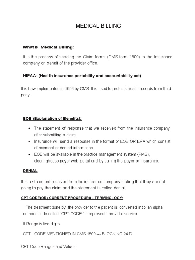 Final Medical Billing | PDF | Medicare (United States) | Managed Care