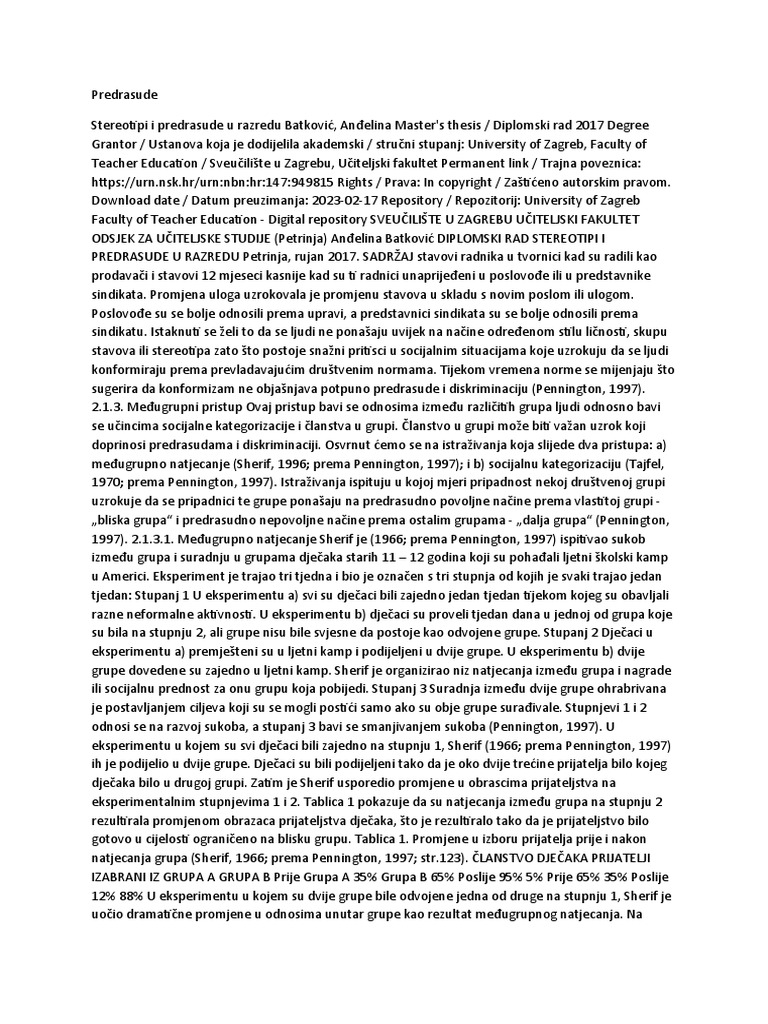 Predrasude | PDF