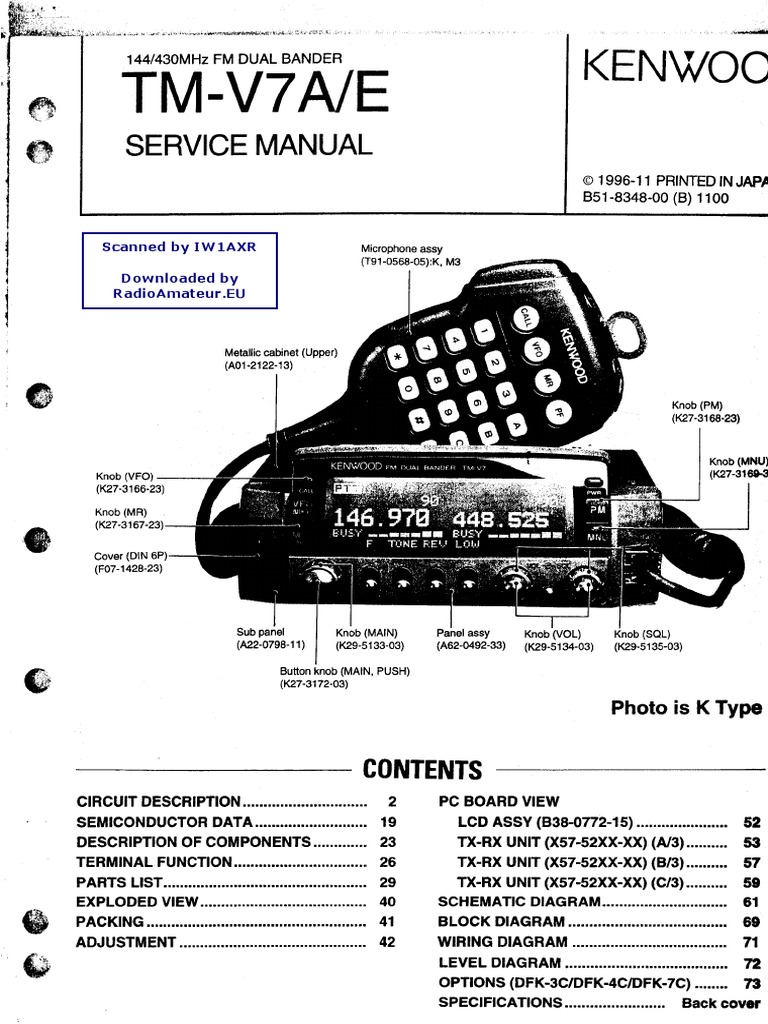 KENWOOD TM V7 Service Manual | PDF