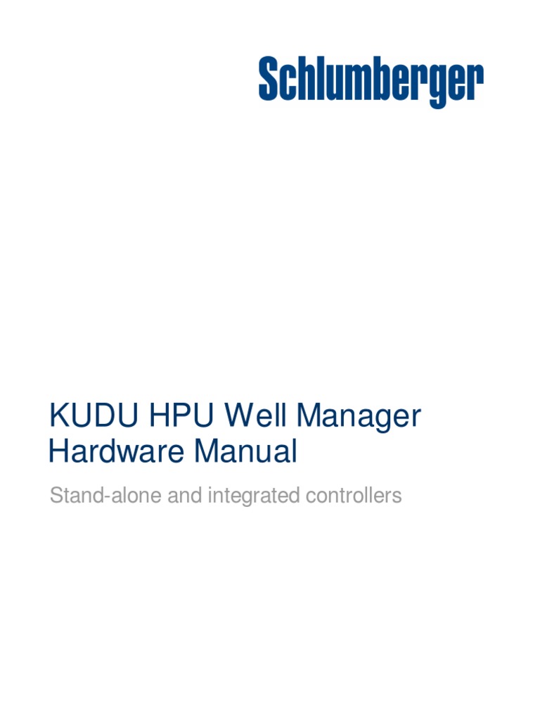 KUDU HPU Well Manager Hardware Manual | PDF | Computer Security | Security