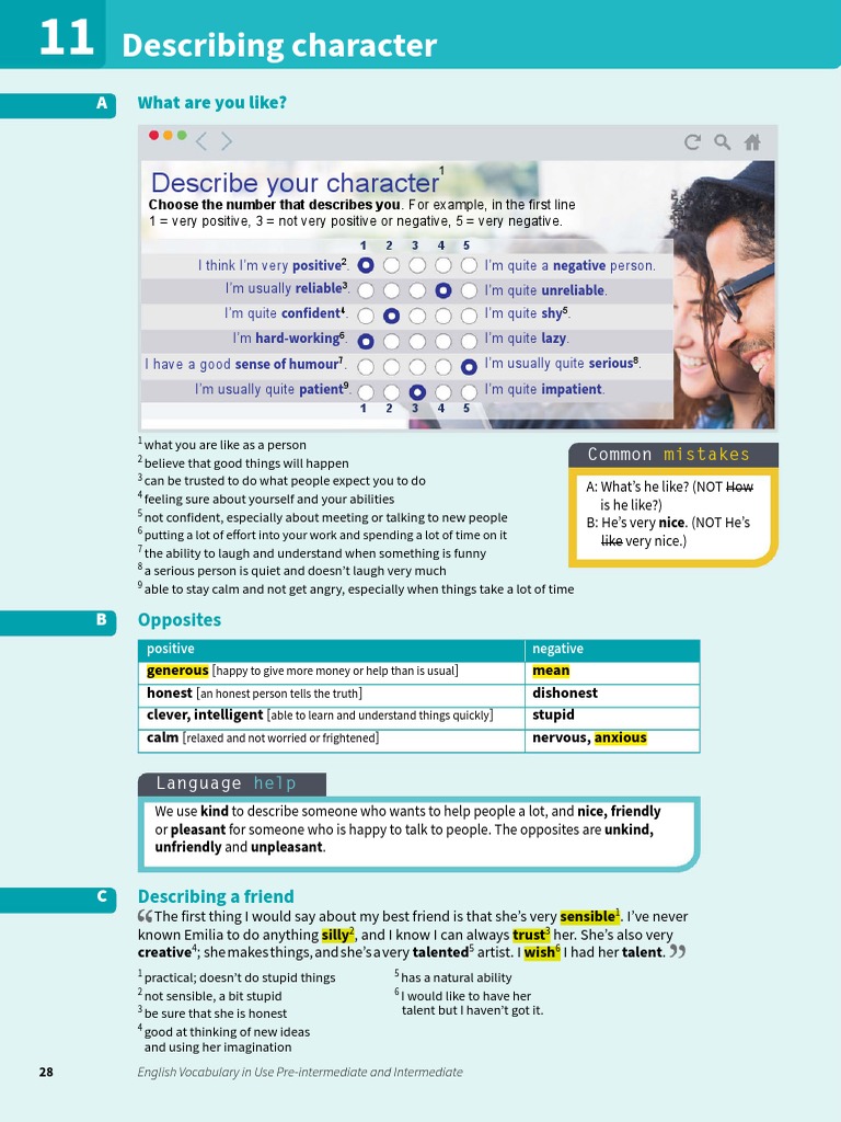Vocabulary - Personality, Feelings | PDF | Jealousy | Anger