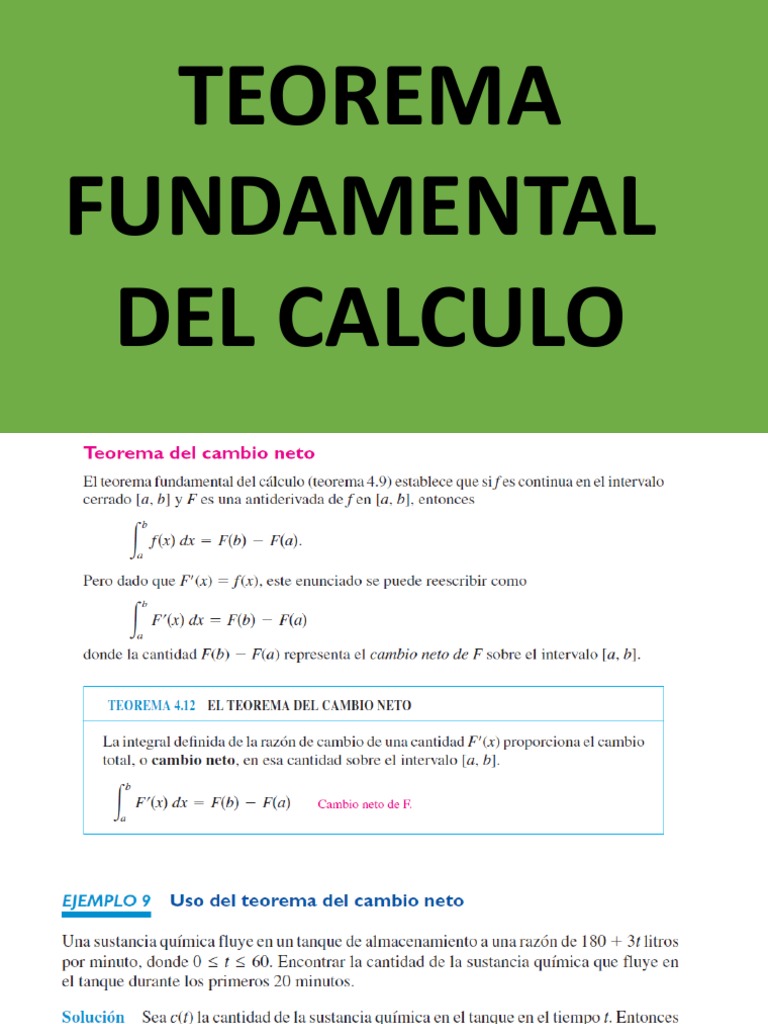 Teorema Fundamental Del Calculo | PDF