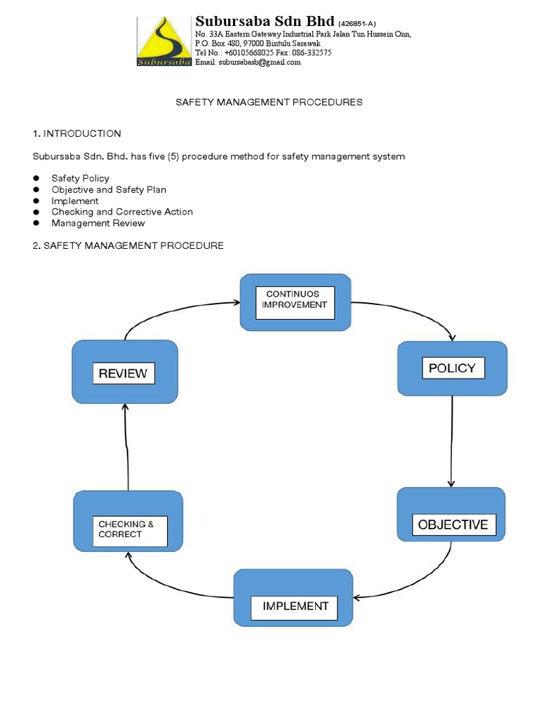 Safety Management Procedures | PDF | Safety | Occupational Safety And ...