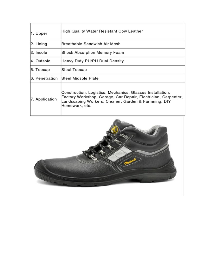 Steel-Toecap Safety Boots Overview | PDF