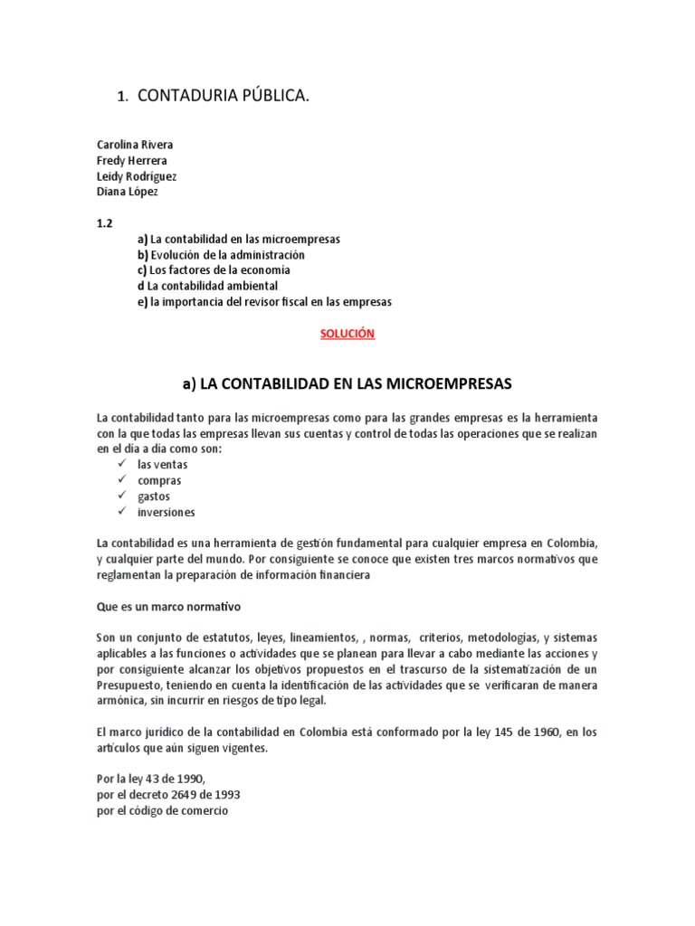 Contaduria Pública Ensayo | PDF | Producto Interno Bruto | Contabilidad