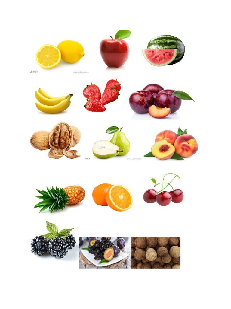 40 Frutas Imagen Primero Basico | PDF