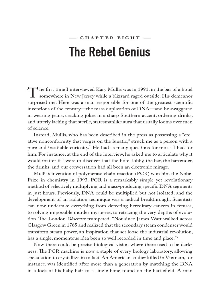 Serious Adverse Events Chapter 8: The Rebel Genius | PDF | Polymerase ...