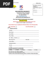 Dwu Non School Leaver Application Form | PDF | Science | Mathematics