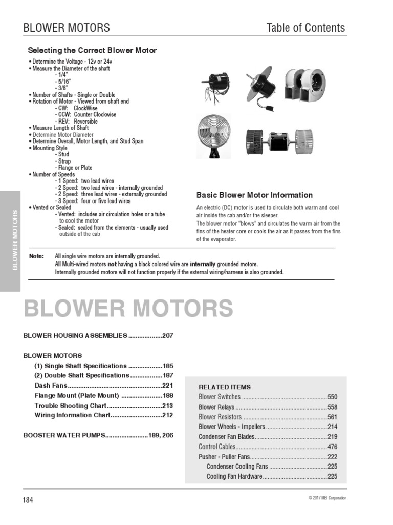 Blower Motors | PDF | Electric Motor | Manufactured Goods